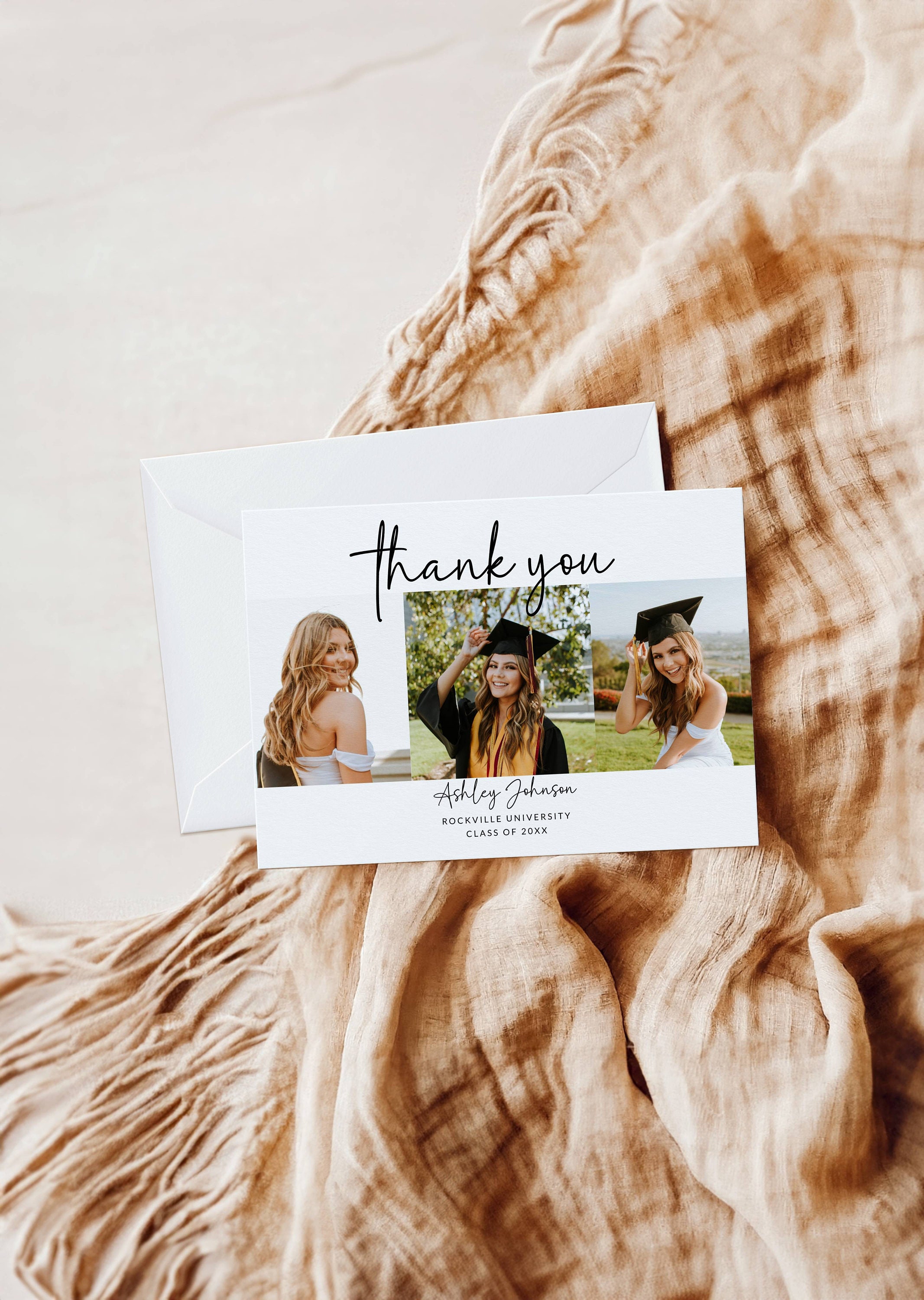 Graduation Party Thank You Template, Editable Printable Graduation ...