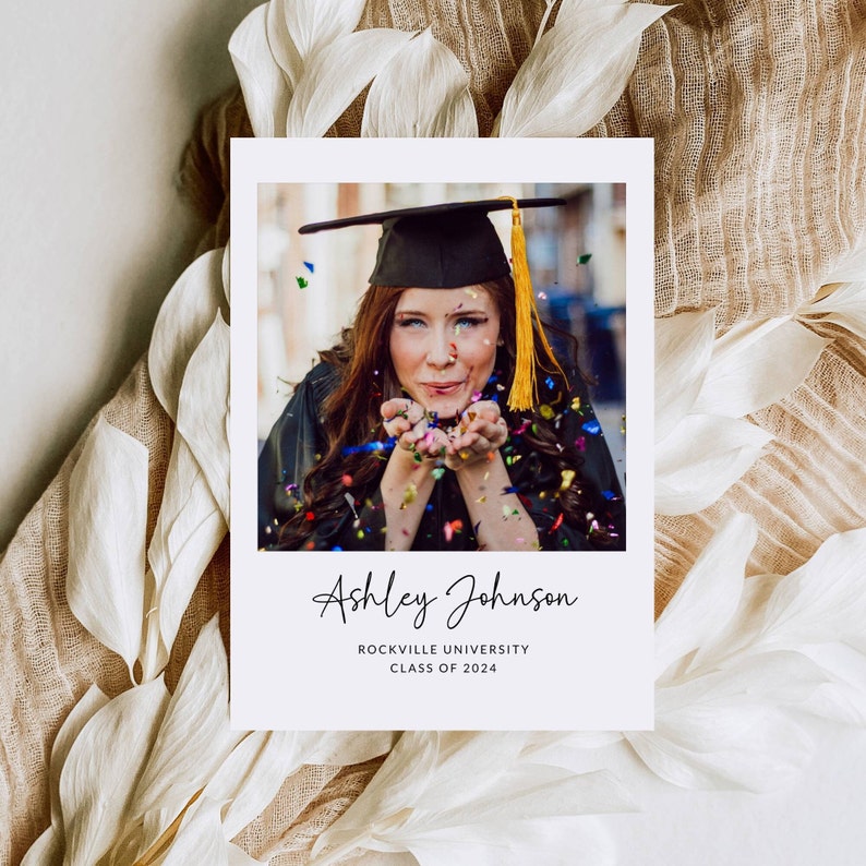 Graduation Party Thank You Template, Editable Printable Graduation ...