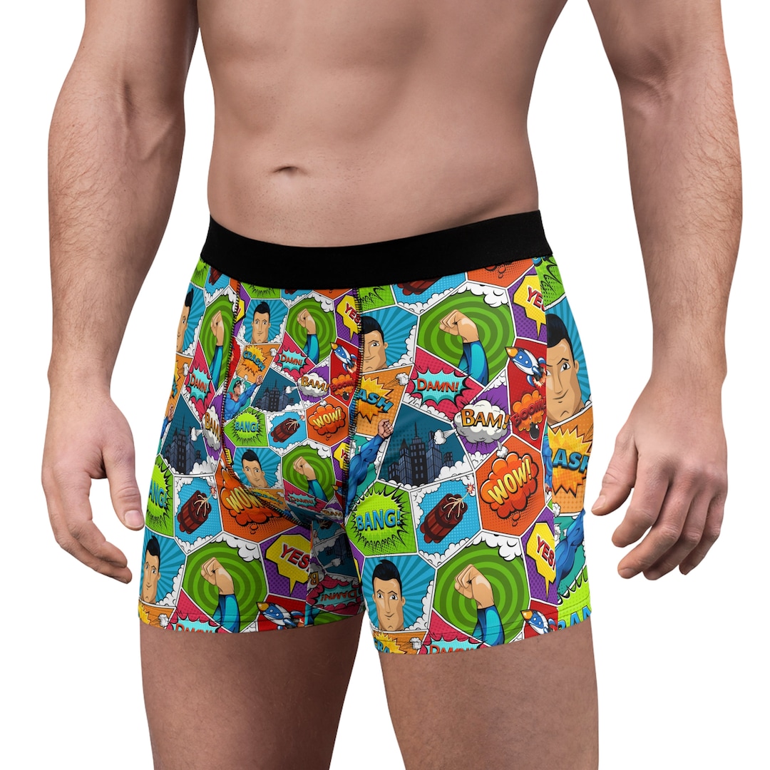 Superhero Mens Boxers, Boyfriend Christmas Gift Ideas, Christmas Gift ...