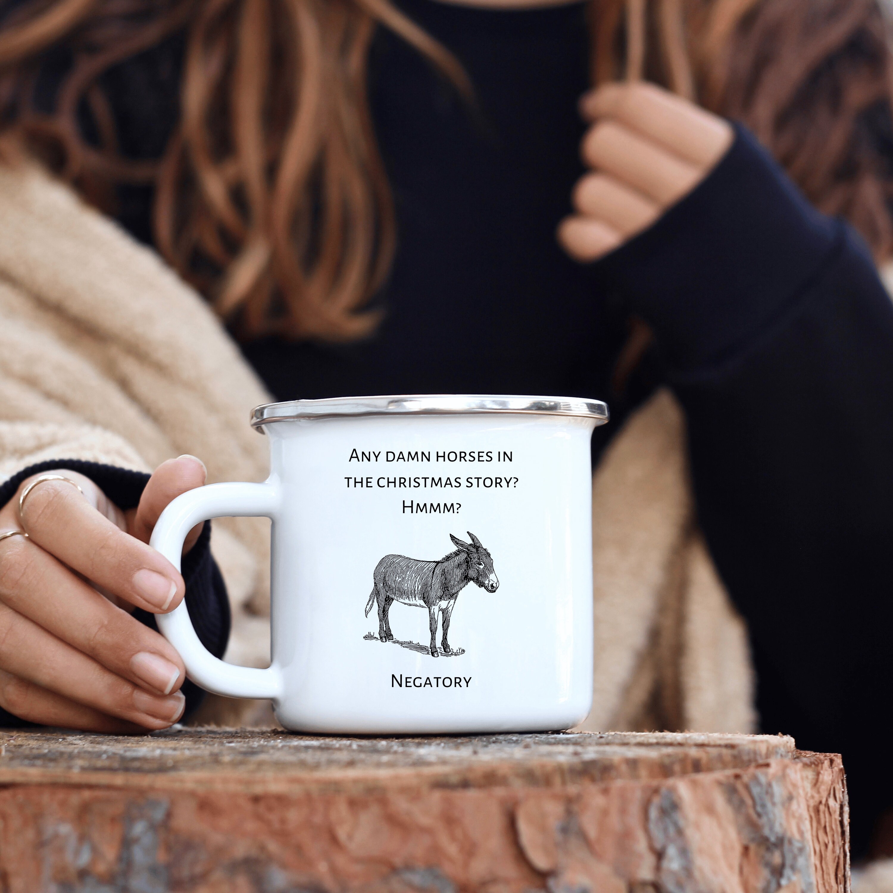 Donkey Camping Mug, Inappropriate Gifts, Funny Christmas Mugs, Donkey ...