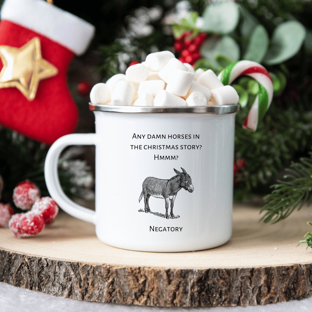 Donkey Camping Mug, Inappropriate Gifts, Funny Christmas Mugs, Donkey ...
