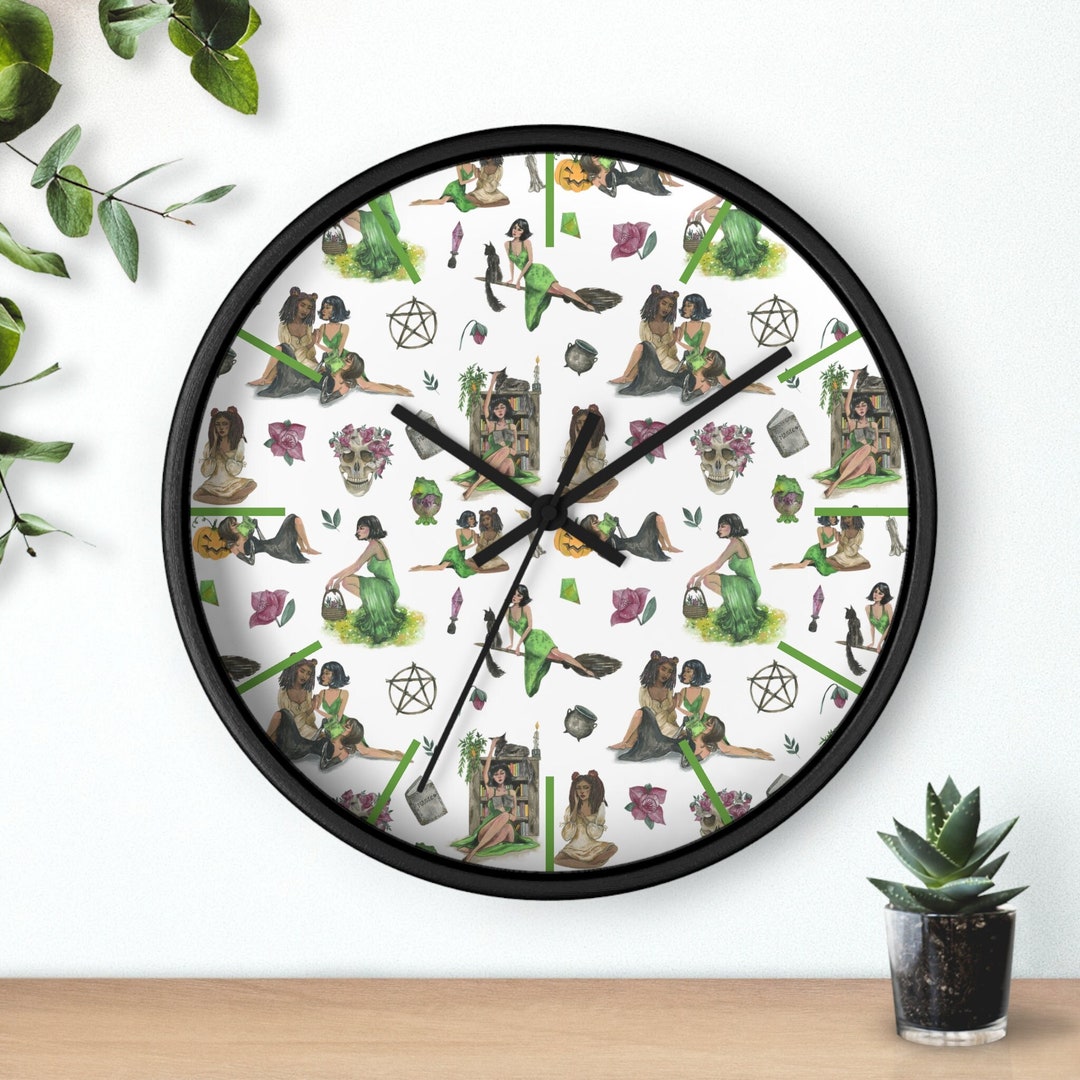 Whimsigoth Wall Clock, Whimsigoth Witches Design, Whimsigoth Decor ...