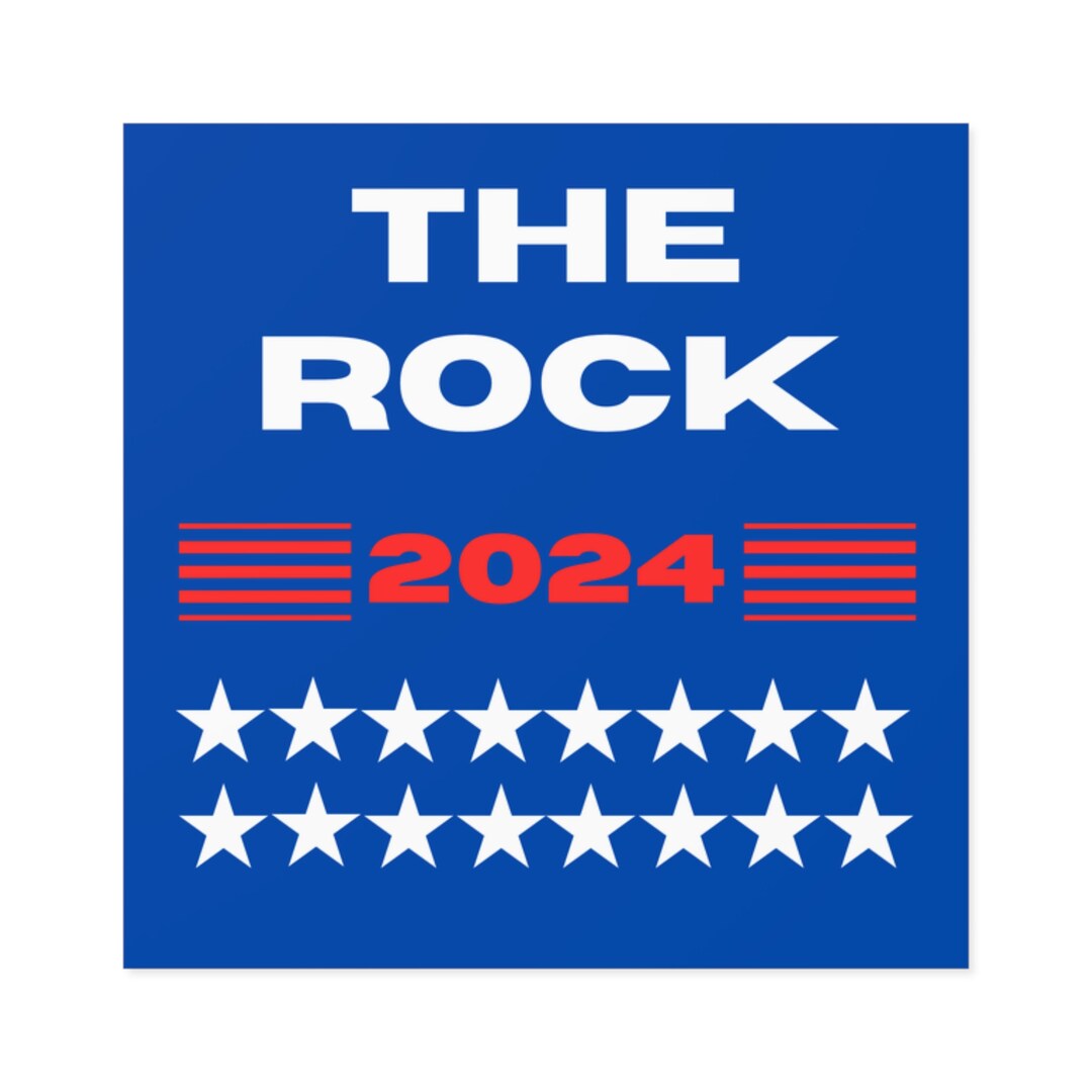 The Rock Square Stickers, Indoor and Outdoor, Various Sizes, the Rock ...