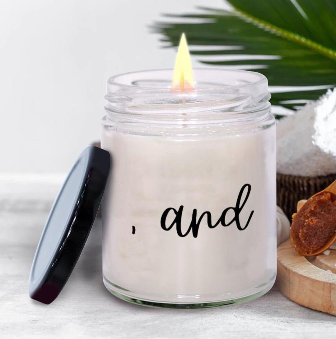 Funny Grammar Candle, Pro Oxford Comma Vanilla Candle, Gift for Pedant ...