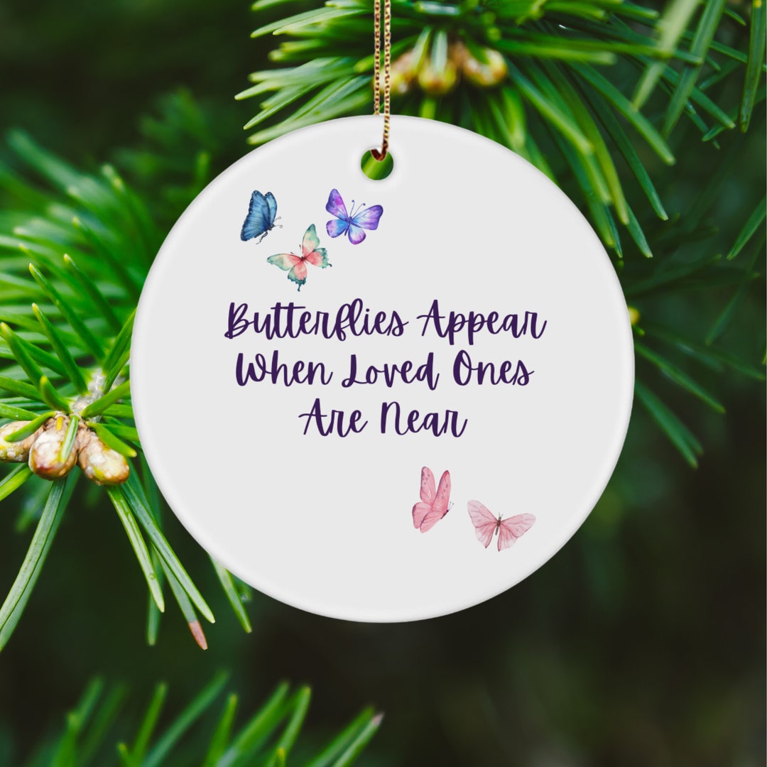 Butterflies Appear Sympathy Ornament, Sympathy Gift Loss of Father ...