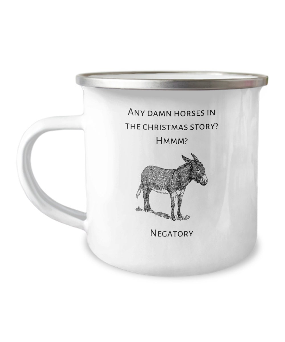 Donkey Camping Mug, Inappropriate Gifts, Funny Christmas Mugs, Donkey ...