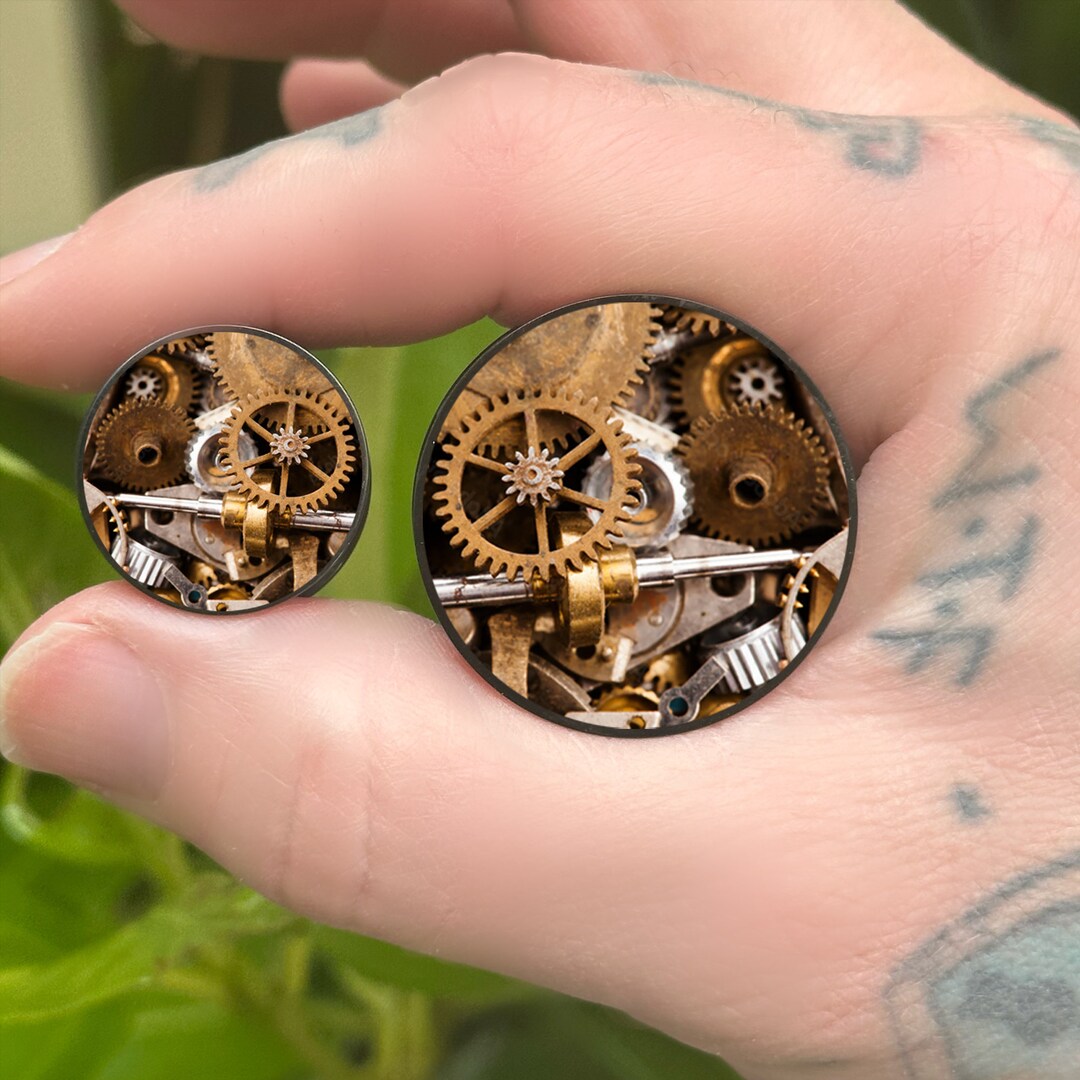 Gear Picture Image Plugs Gauges 8mm to 50mm 0g 2 Inch - Etsy