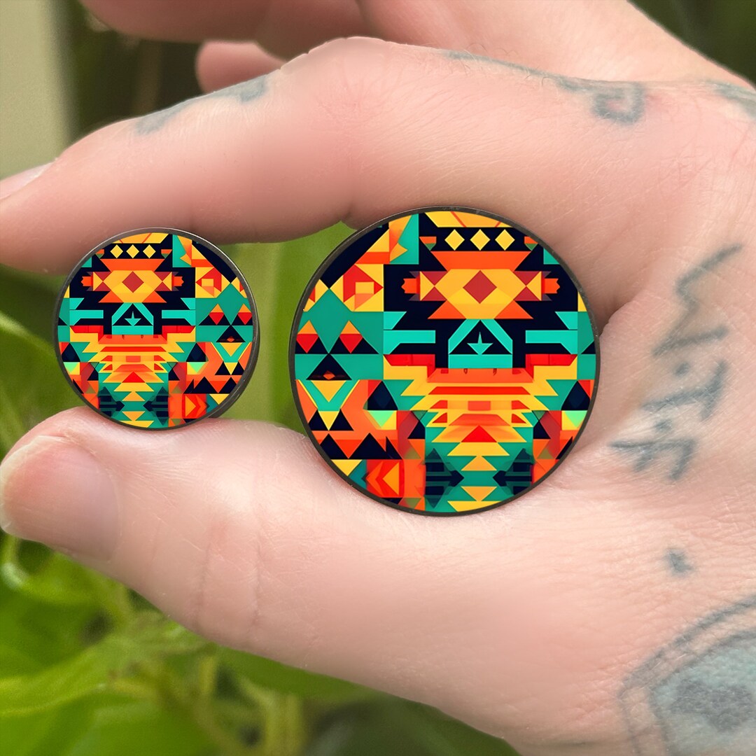 Aztec Image Picture Plugs Gauges 8mm to 50mm 0g 2 Inch - Etsy