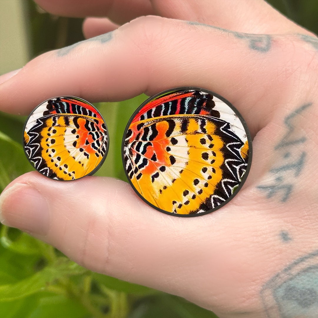 Butterfly Image Picture Plugs Gauges 8mm to 50mm 0g 2 Inch - Etsy
