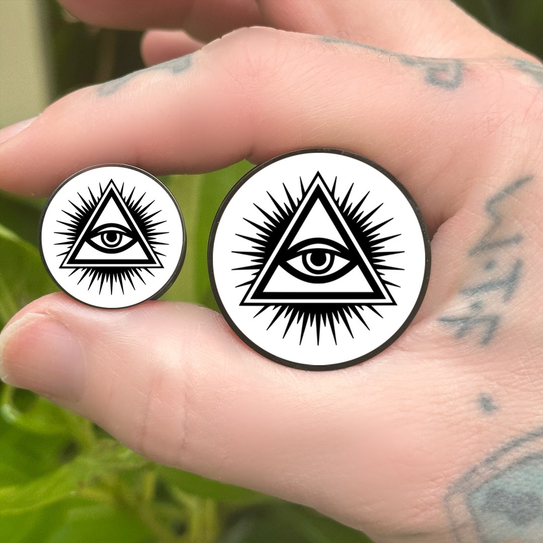 All Seeing Eye Image Picture Plugs Gauges 8mm to 50mm 0g 2 Inch - Etsy
