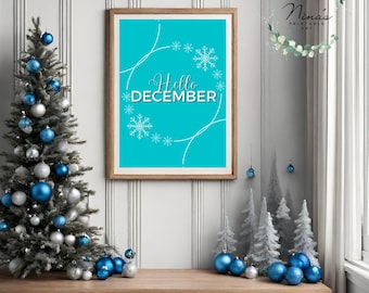 December Quote Wall Art, December Wall Decor, Winter Poster, Minimalist ...