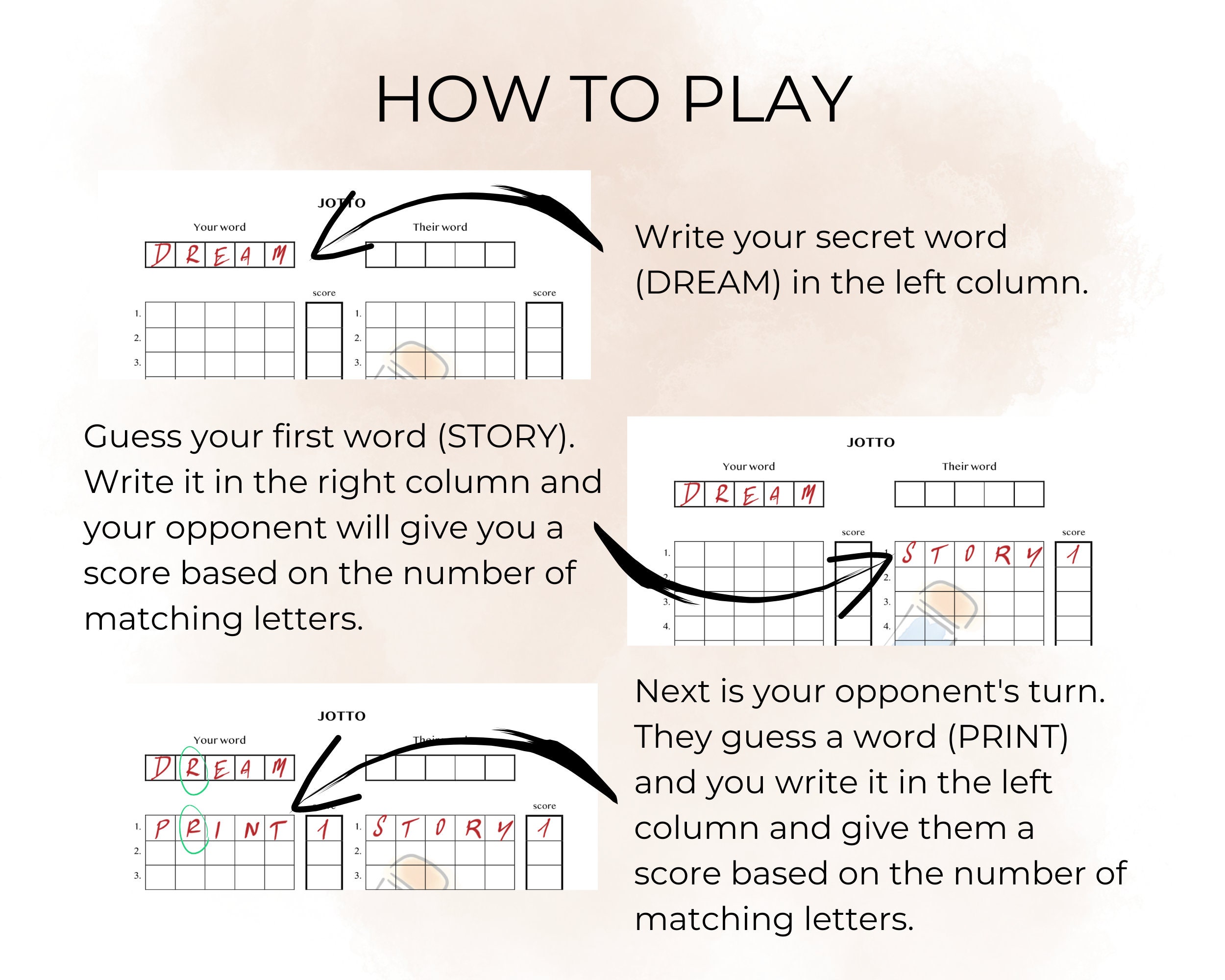 Jotto, Word Game, Wordle for 2, Giotto, Logic Game, Word Game for Two ...