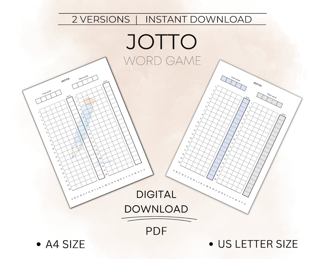 Jotto, Word Game, Wordle for 2, Giotto, Logic Game, Word Game for Two ...