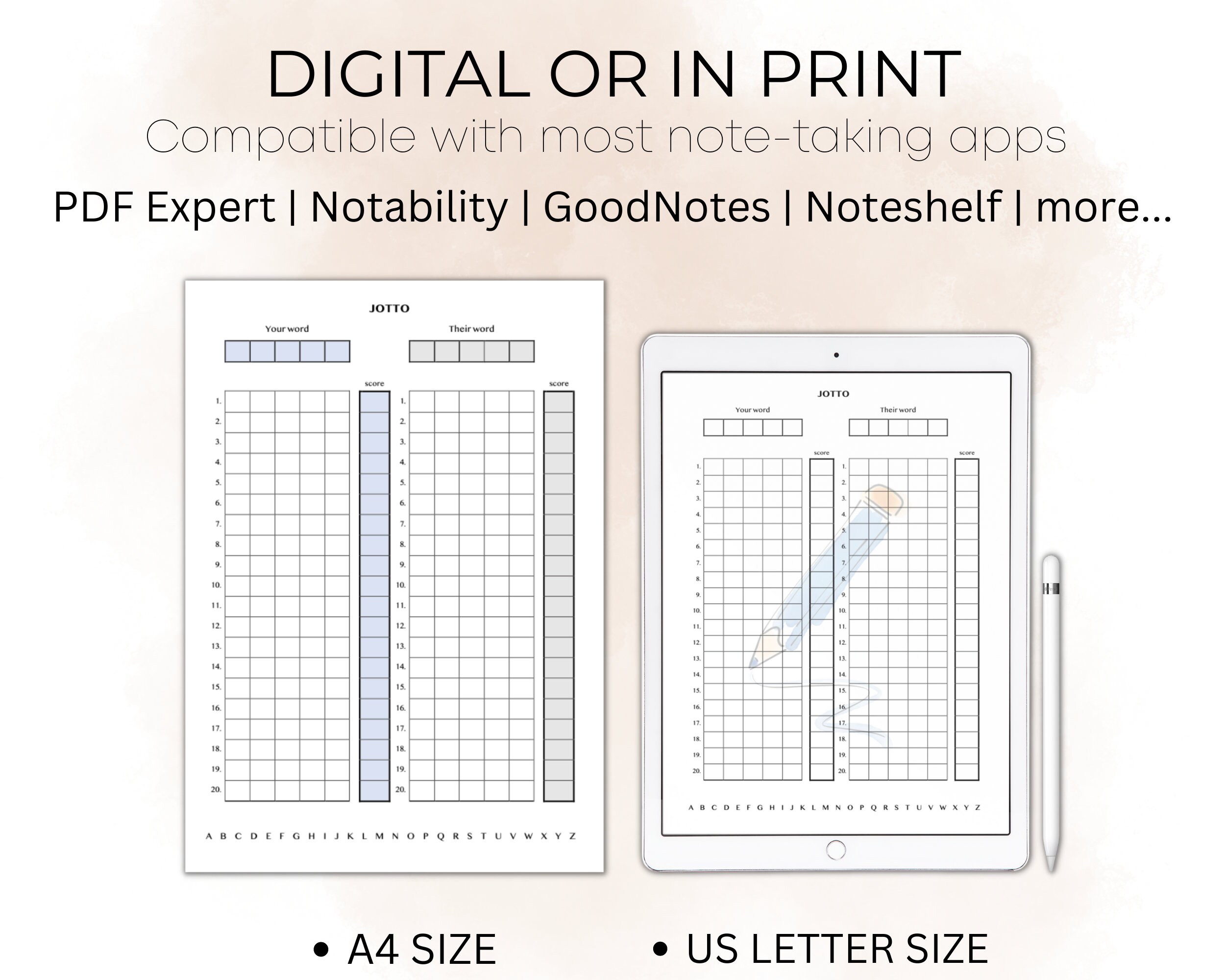 Jotto, Word Game, Wordle for 2, Giotto, Logic Game, Word Game for Two ...