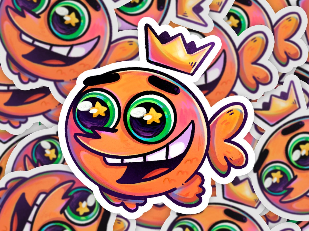 Cosmo the Fish Vinyl Sticker A Splash of Fairly Odd Magic - Etsy
