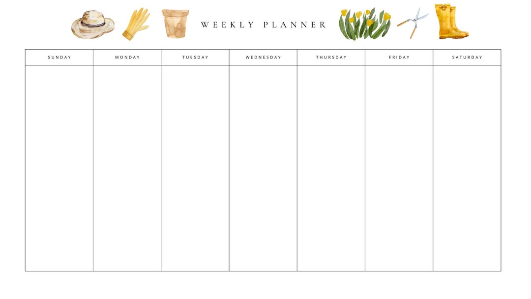 Spring Weekly Planner Printable Digital Download - Etsy