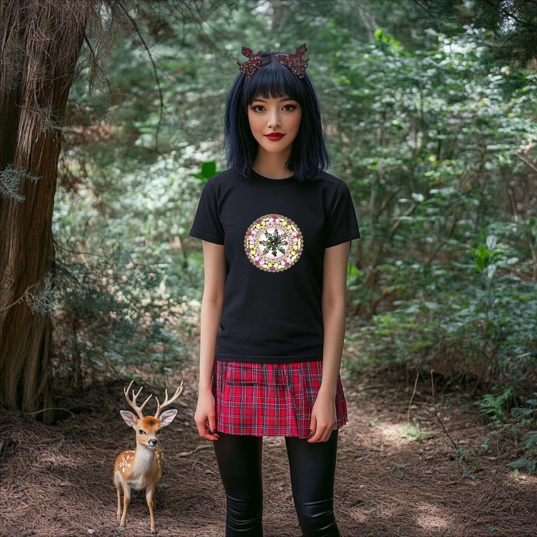 Eguzkilore Dark Kawaii T-shirt | Kidcore Flower of Sun Shirt ...