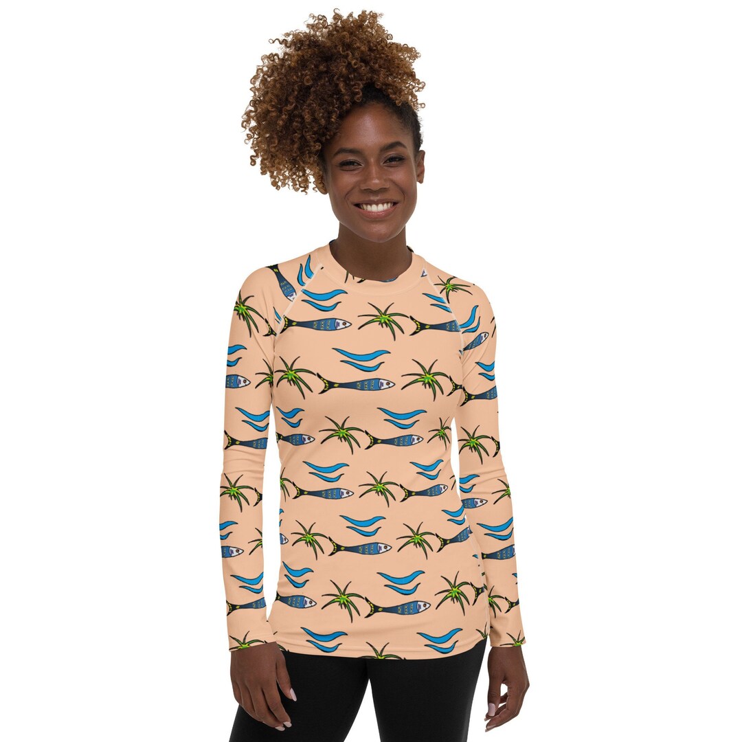 Fairy Kei Fish Long Sleeve Rashguard | Kidcore Fishes Quick Dry Sun ...