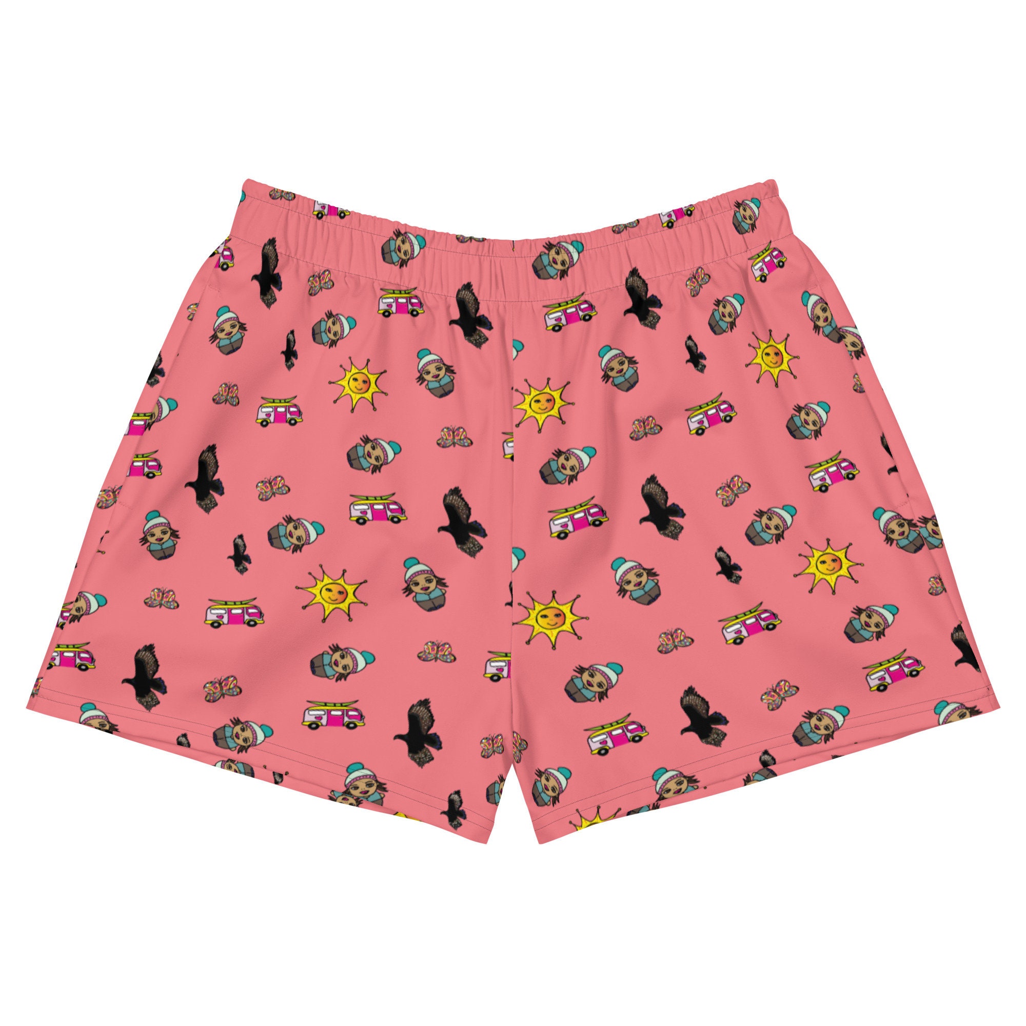 Y2K Adventure Time Recycled Athletic Shorts Cute Camper Life Uchuu Kei ...