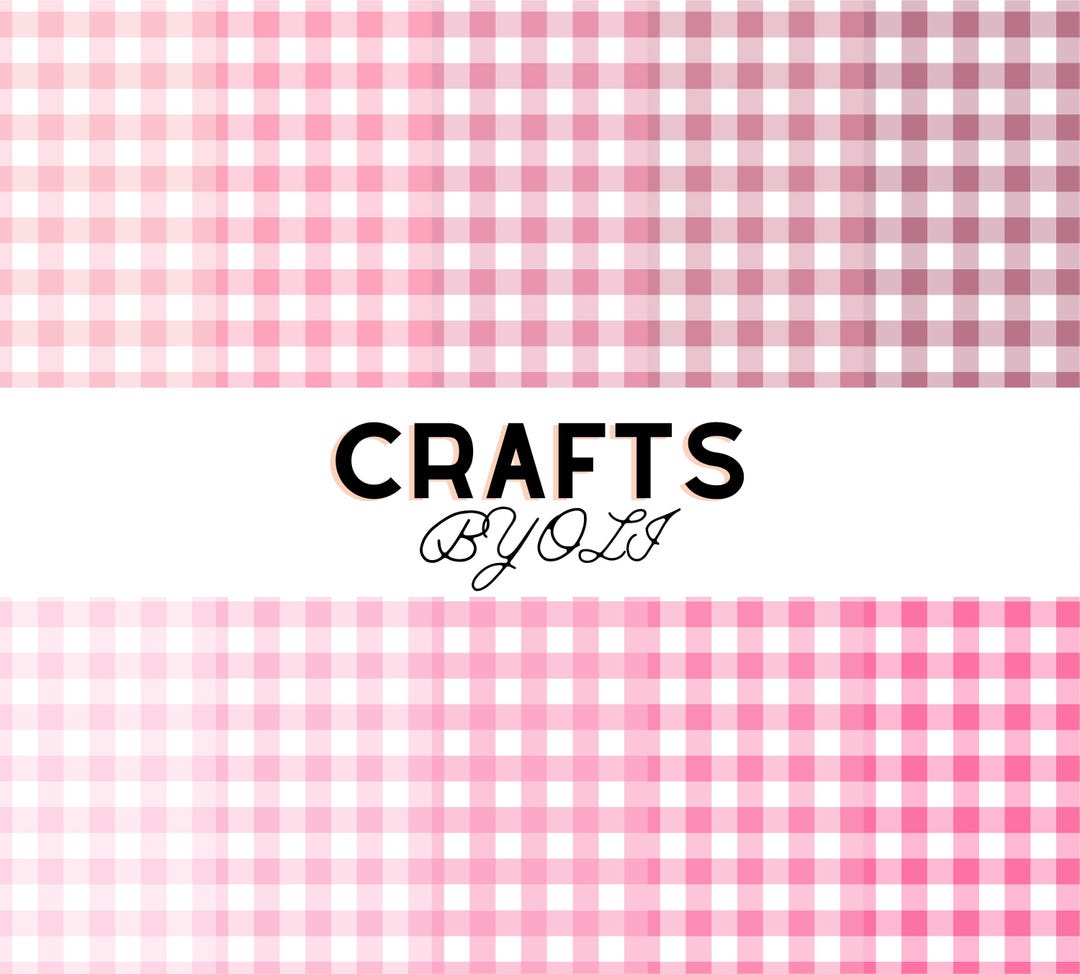 Pink Gingham Plaid Digital Pattern | Perfect for Crafts, DIY, Fabrics ...