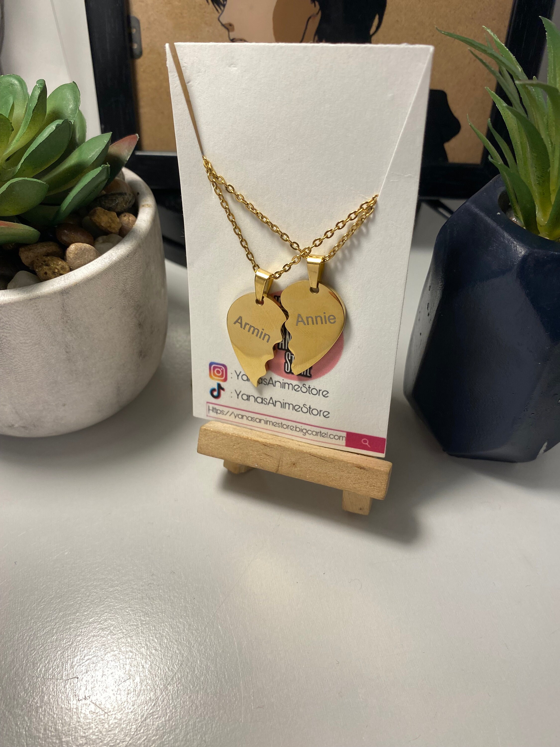 Aot Inspired Friendship Necklaces- Aot-attackontitan-anime-animemerch ...