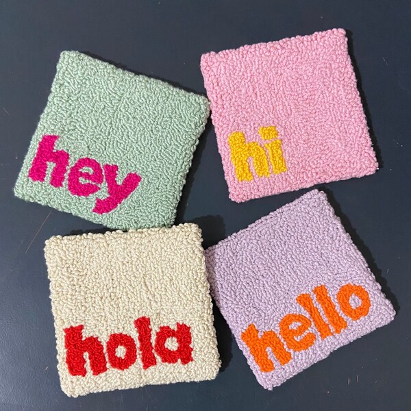 Punch Needle Coaster - Etsy