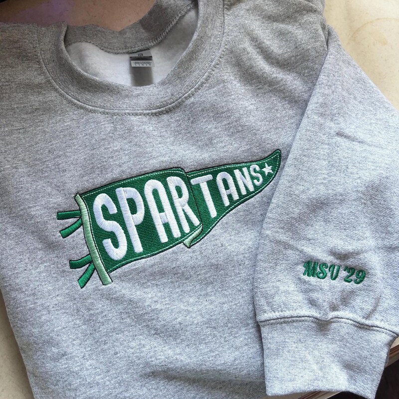 Embroidered Sweatshirt - Etsy