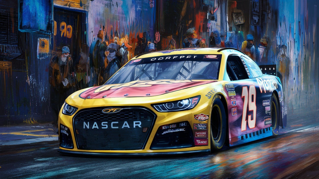 Nascar Graffiti Style Car Poster Prints Wall Wallpaper Boys Room Cars ...