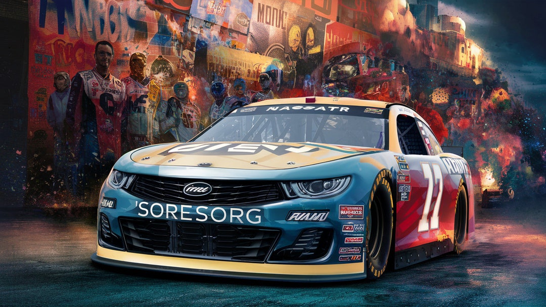 Nascar Graffiti Style Car Poster Prints Wall Wallpaper Boys Room Cars ...