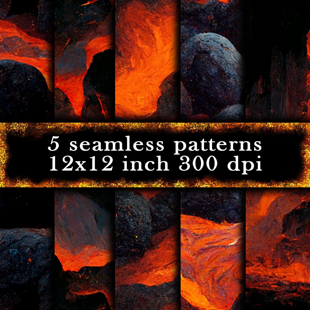 Seamless Digital Lava Paper Commercial Use - Etsy