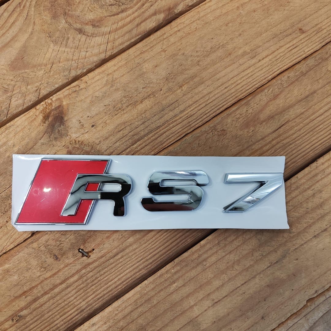 RS7 Logo Emblem, ABS 3D Rear Trunk Sticker (3.5 X 15.5cm) - Etsy