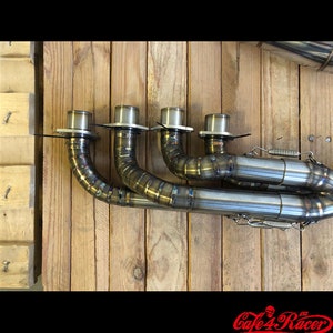 BMW K100 Exhaust CR II Header Pipes + Muffler Cafe Racer Scrambler ...
