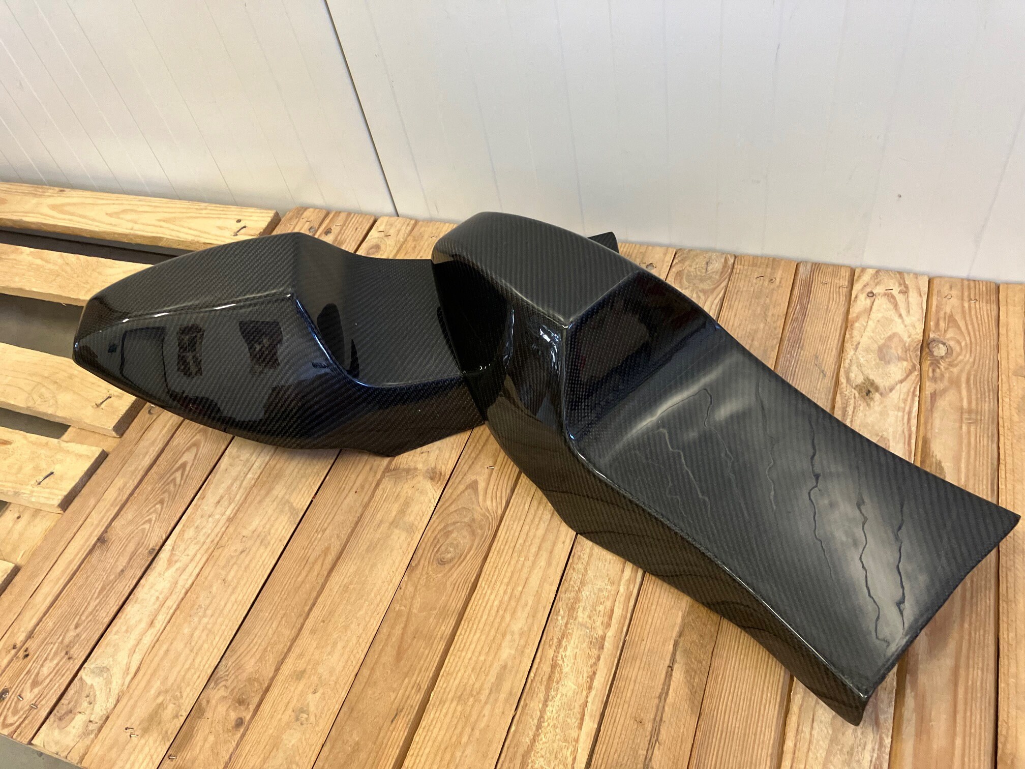 BMW K75 K100 K1100 CARBON Solo Seat Cafe Racer Scrambler With Console ...