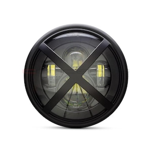 7.7" Matte Black LED Headlight + X-rally Grill Cover - Etsy