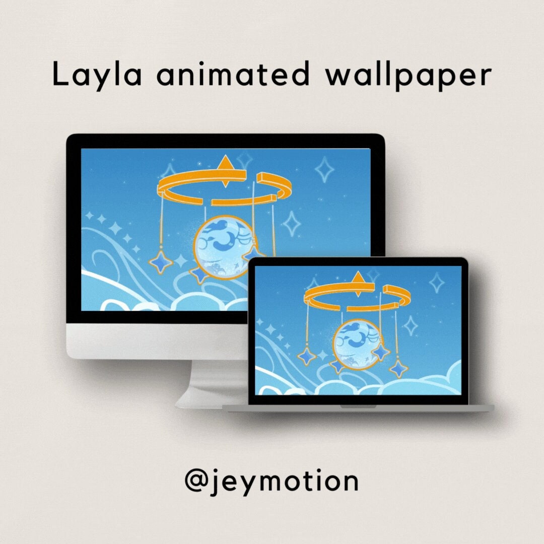 Layla Genshin Impact Namecard Animated Wallpaper PC - Etsy