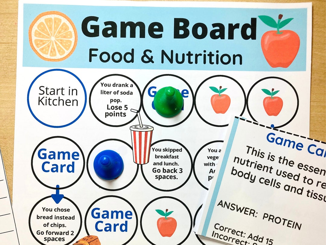 Nutrition Game for Middle School Homeschool Classroom - Health Games ...