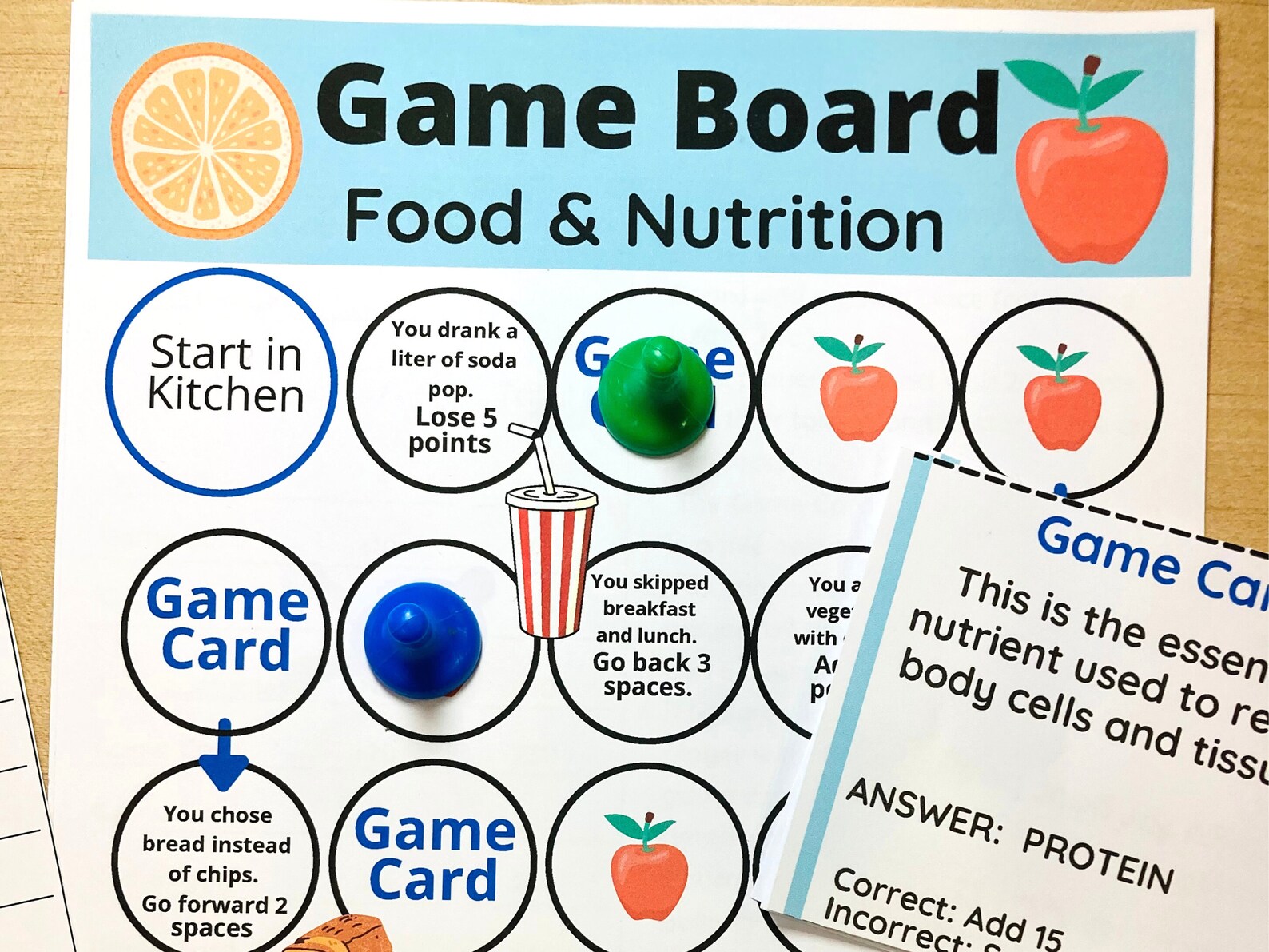 Nutrition Game for Middle School Homeschool Classroom - Health Games ...