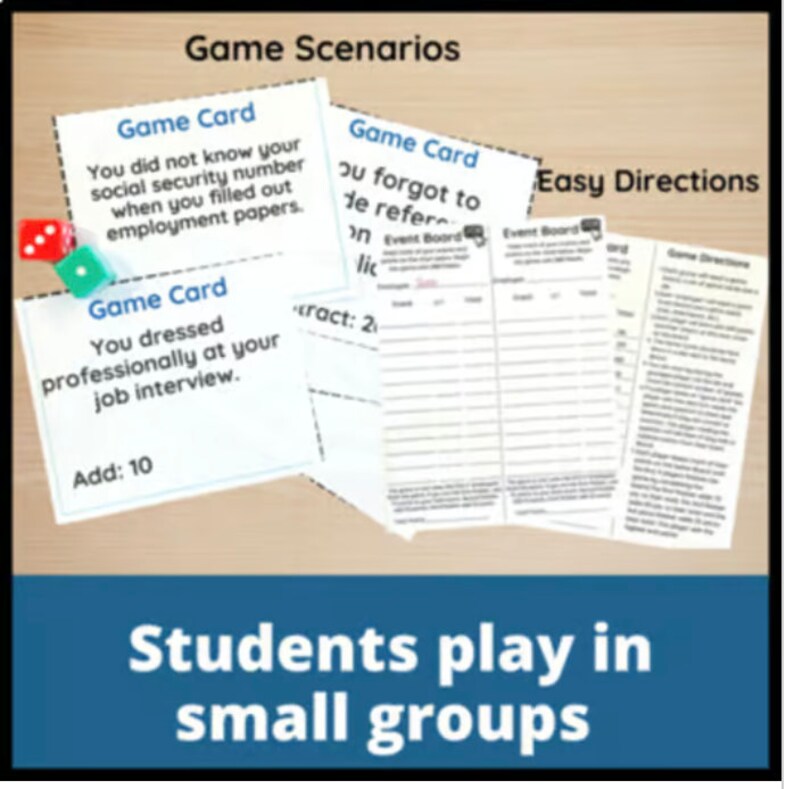 Printable Career Activities for Middle School - Career Exploration Game ...