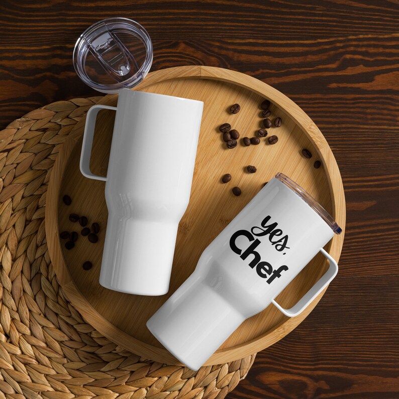 Yes Chef Travel Mug With Handle Chef Mug Culinary Teacher Cup - Etsy