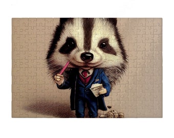 Funny Badger Puzzle - Etsy