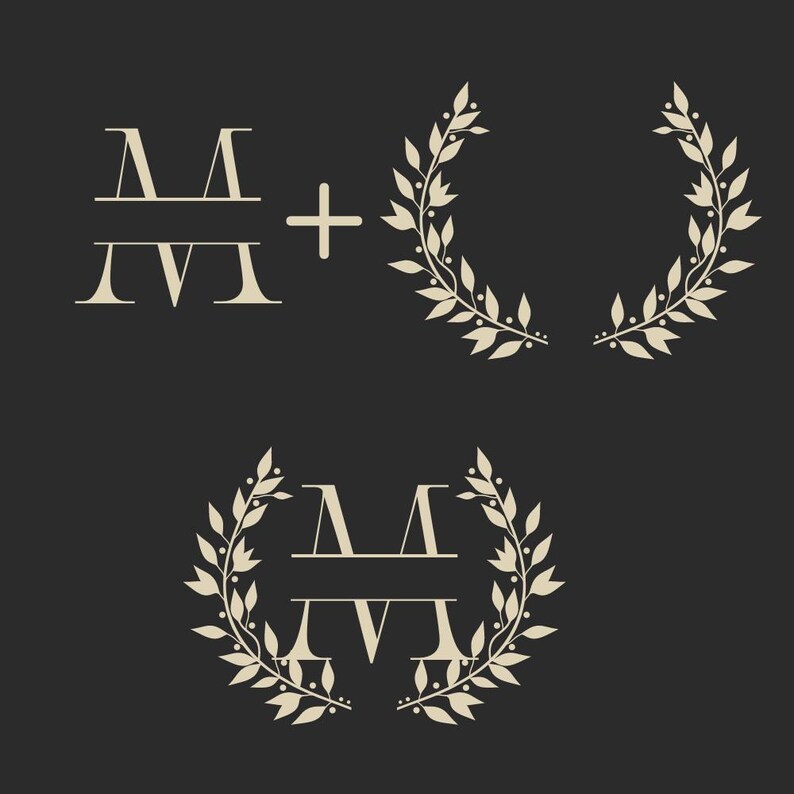 Elegant Monogram SVG Bundle One Line, Two Line, With Ornaments, Perfect ...