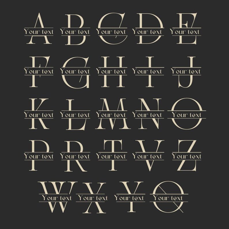 Elegant Monogram SVG Bundle One Line, Two Line, With Ornaments, Perfect ...