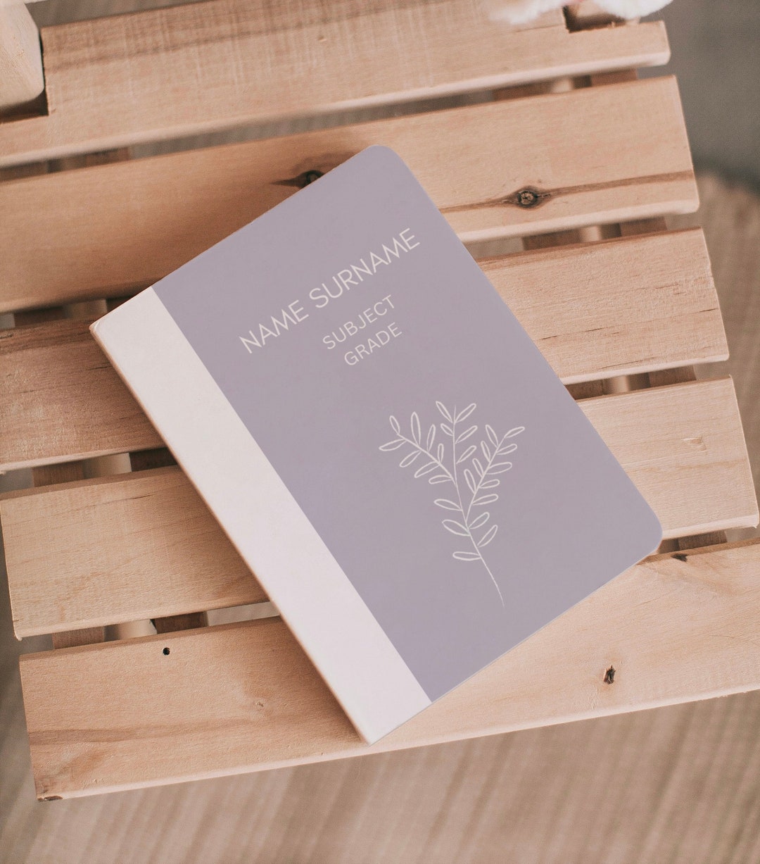 School Workbook Front Page / Book Cover / Editable Canva Template ...