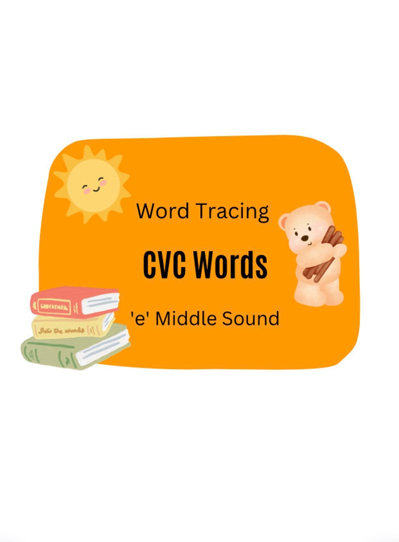 Phonics, CVC Words, Tracing, Printable, Spelling, Worksheets / 1st ...