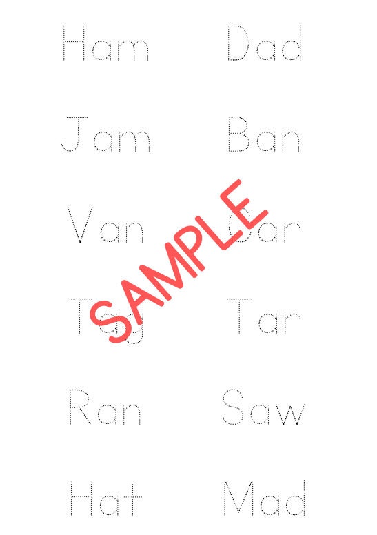 Phonics, CVC Words 1st Grade / Learning to Read /tracing / Writing ...
