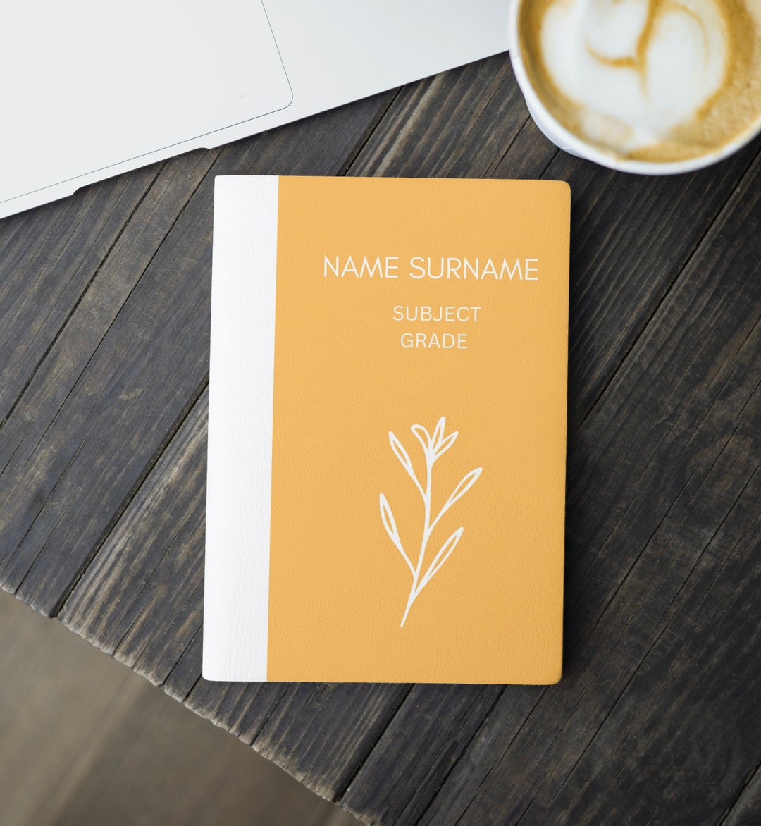 School Workbook Front Page / Book Cover / Editable Canva Template ...