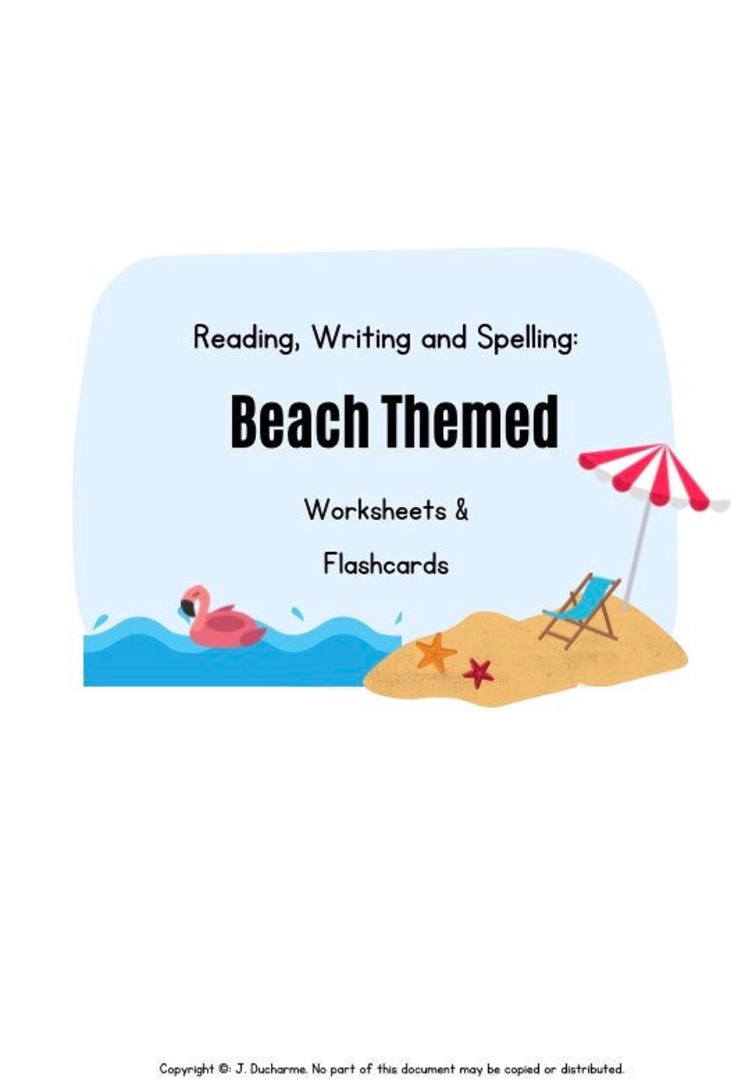 Reading, Writing, Spelling / Beach Themed / Printable Worksheets ...