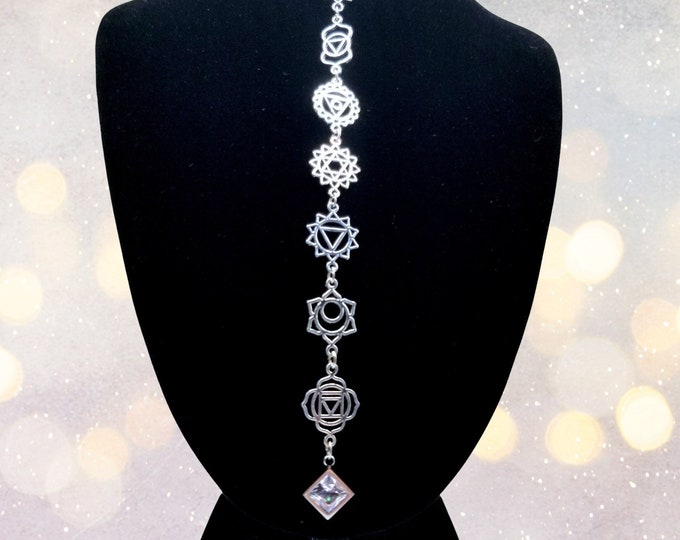 7 Chakra Necklace - Chakra Alignment - 304 Stainless Steel Statement ...