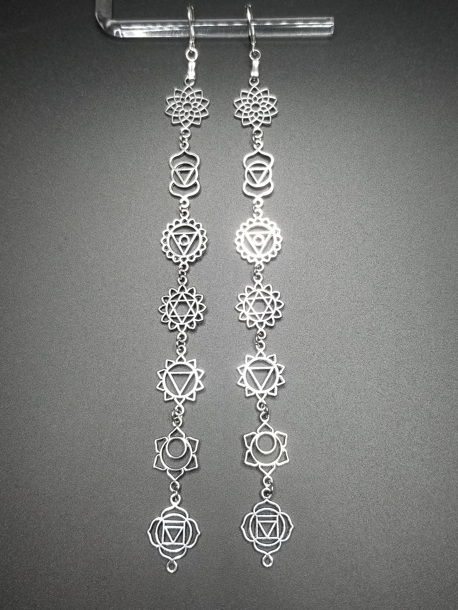 7 Chakra Earrings Seven Chakra Alignment Statement Earrings Gifts for ...