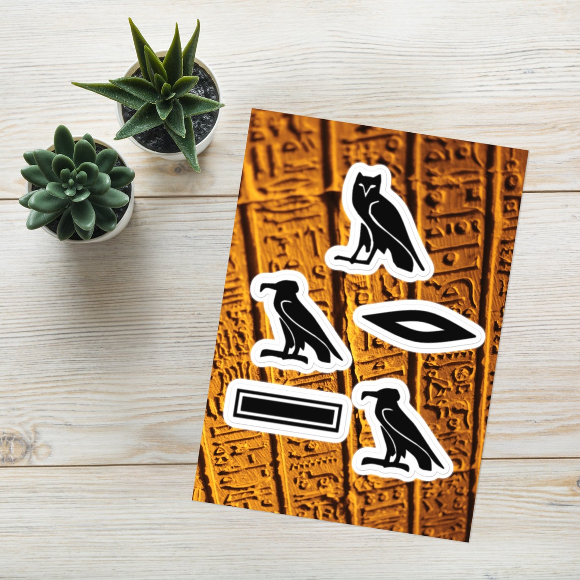 Custom Hieroglyphic Name Stickers: Personalized Egyptian Gift - Etsy